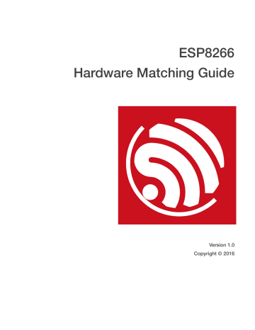 Espressif ESP8266 Series Matching Manual | Manualzz