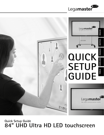 Legamaster e-Screen 84 UMD Quick Setup Manual | Manualzz