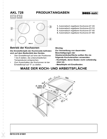 Ignis AKL 728 Hob Programmdiagramm | Manualzz