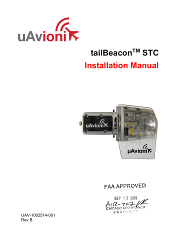 uAvionix tailBeacon STC Installation Manual | Manualzz