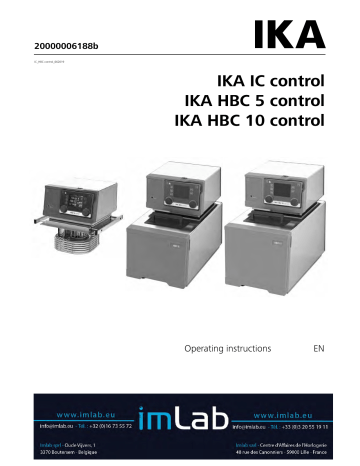 IKA HBC 5 control, IC control Operating Instructions Manual | Manualzz