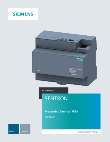 Siemens SENTRON PAC3200T Product Manual | Manualzz
