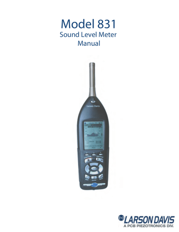 Larson Davis 831 User Manual | Manualzz