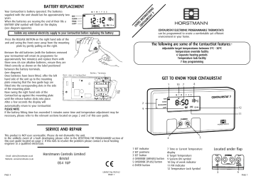Horstmann CentaurStat 7 User Instructions | Manualzz