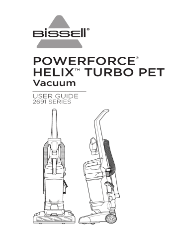 Bissell POWERFORCE HELIX TURBO PET 2691 Series User guide | Manualzz