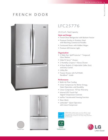 LG LFC25776ST Specification | Manualzz
