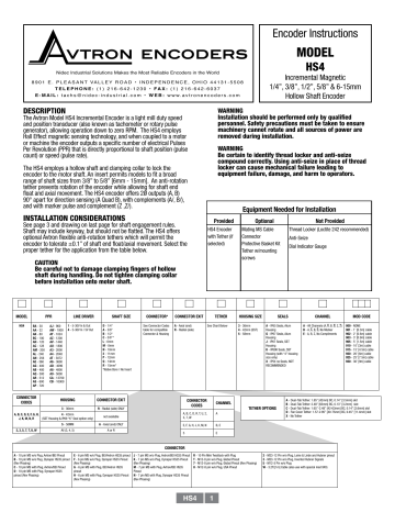 Avtron HS4 Instructions | Manualzz