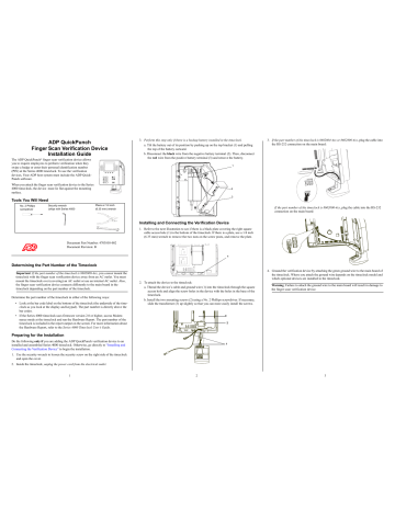 Adp QuickPunch Installation Manual | Manualzz