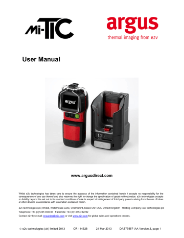 Argus Mi-TIC Series User Manual | Manualzz