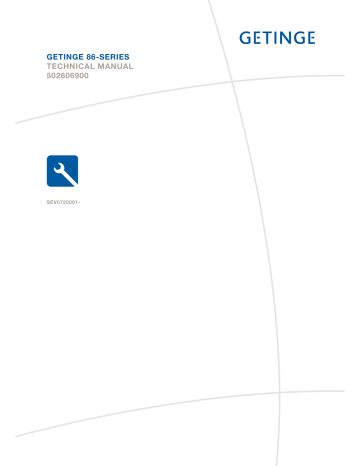 Software description and settings. Getinge 86 Series | Manualzz