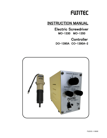 Fujitec MO-1330, MO-1350 Instruction Manual | Manualzz