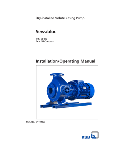 KSB Sewabloc series Installation & Operating Manual | Manualzz