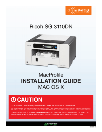 Ricoh Aficio SG 3110DN Installation Manual | Manualzz