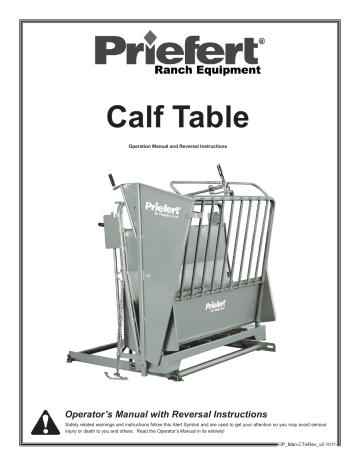 Priefert Calf Table Operation Manual | Manualzz