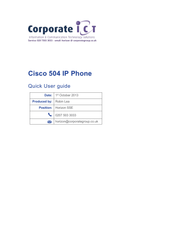 Cisco 504 Quick User Manual | Manualzz
