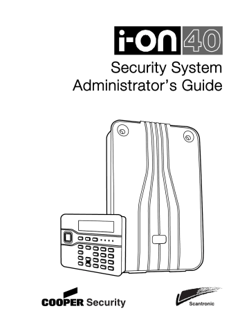 Cooper Security i-On 40 Administrator's Manual | Manualzz