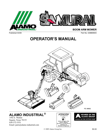 Alamo Industrial Samurai Operator's Manual | Manualzz