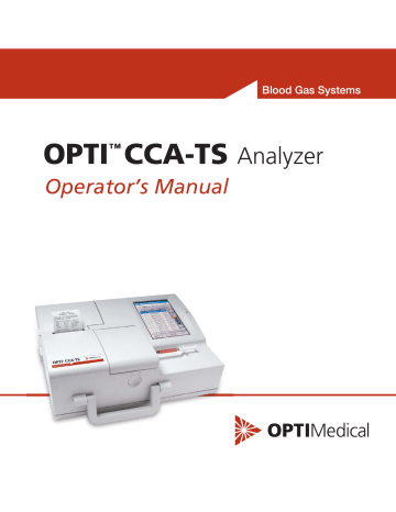 OPTIMedical OPTI CCA-TS Operator's Manual | Manualzz