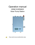 Solar Water Controller SR208C Installation and Operating Manual | Manualzz