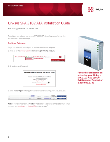 Linksys SPA 2102 ATA Installation Manual | Manualzz