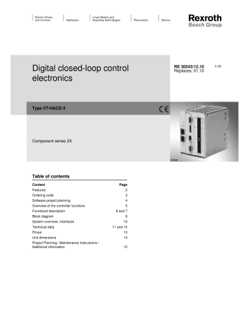 REXROTH VT-HACD-3-2 Series Manual | Manualzz