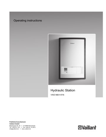 Installer level overview. Vaillant Hydraulic station | Manualzz