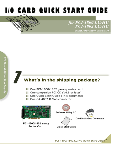ICP PCI-1802L-S Quick Start | Manualzz