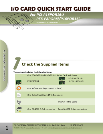 ICP PEX-P16POR16i Quick Start | Manualzz