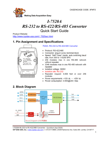 ICP I-7520A Quick Start | Manualzz