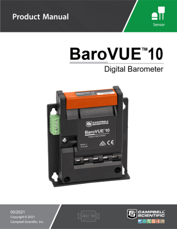 Campbell Scientific BaroVUE10 BaroVUE10 Digital Barometer Owner Manual ...