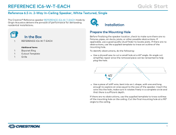 Crestron REFERENCE Quick Start | Manualzz