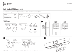 Poly Studio X30 - Setup Sheet, Reference guide, Reference manual