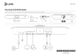 Poly Studio X30 - Setup Sheet, Reference guide, Reference manual