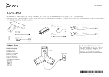 Poly Trio 8500 Setup Sheet | Manualzz