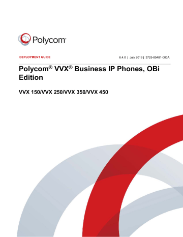 Poly VVX 450 OBi Edition Deployment Guide | Manualzz