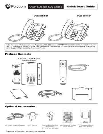 Poly VVX 601 Quick Start Guide | Manualzz