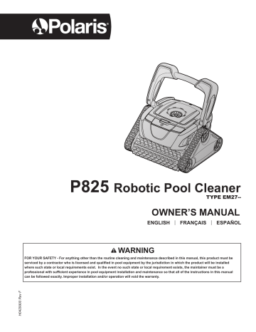 Polaris P825 Owner's Manual | Manualzz