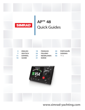 Simrad AP48 Schnellstartanleitung | Manualzz