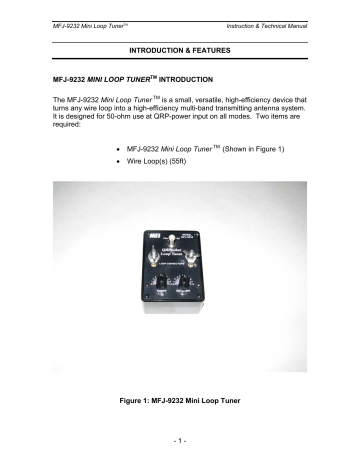 MFJ 9232 Owner's Manual | Manualzz