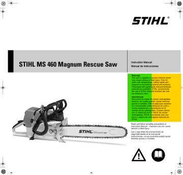 Stihl MS 460 Magnum Rescue Saw Instruction Manual | Manualzz