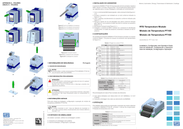 WEG SSW900-PT100-W RTD Temperature Module Operation Guide | Manualzz