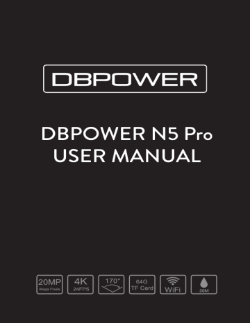 DBPower Pro Action Camera N5 User Manual | Manualzz