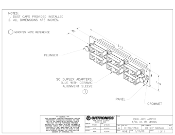 Ortronics OFP-SCD12AC 6-SC-Duplex Specifications | Manualzz