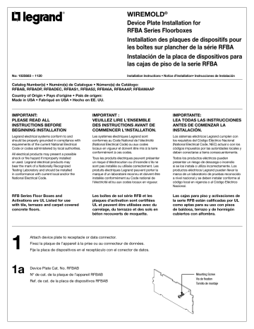 Legrand Device Plate Guide d'installation | Manualzz