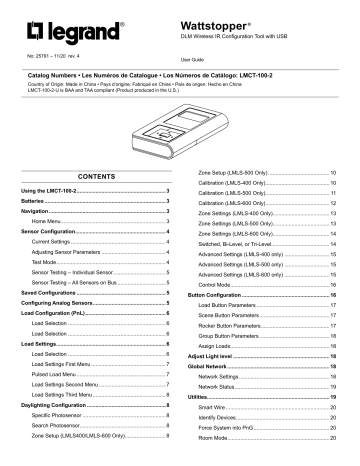 Legrand LMCT-100-2 Wireless User Guide | Manualzz