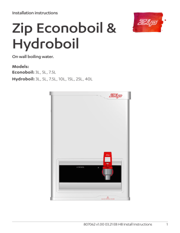 Zip HydroBoil 40 litre Instruction Manual | Manualzz