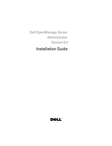 Dell OpenManage Software 6.4 software User's guide | Manualzz