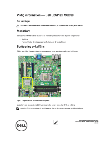 Dell OptiPlex 790 desktop User's Guide | Manualzz