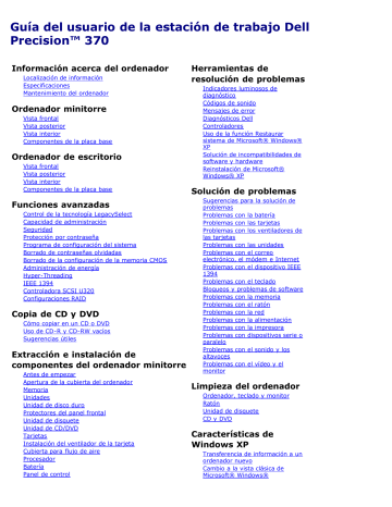 Dell Precision 370 workstation User's Guide | Manualzz