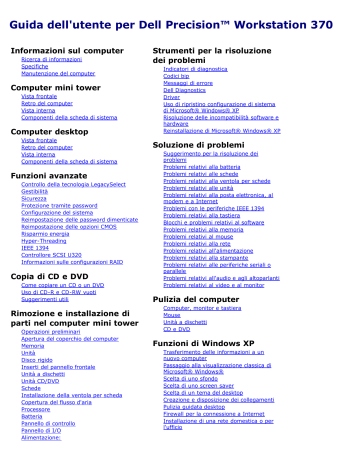 Dell Precision 370 workstation User's Guide | Manualzz